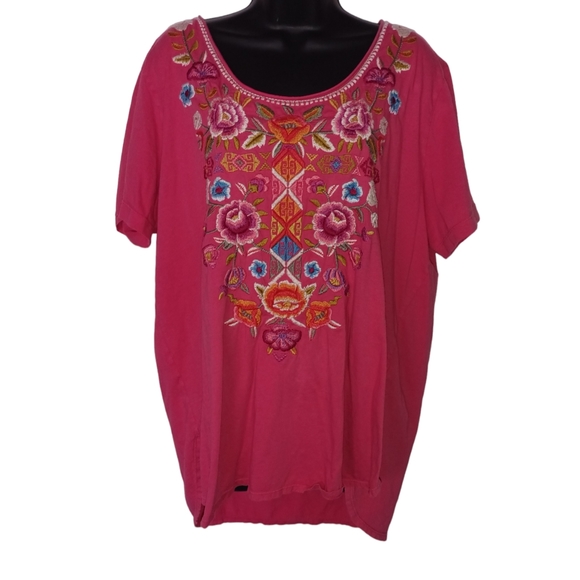Johnny Was | Tops | Johnny Was Catalina Everyday Tee Rose Violet Xl ...
